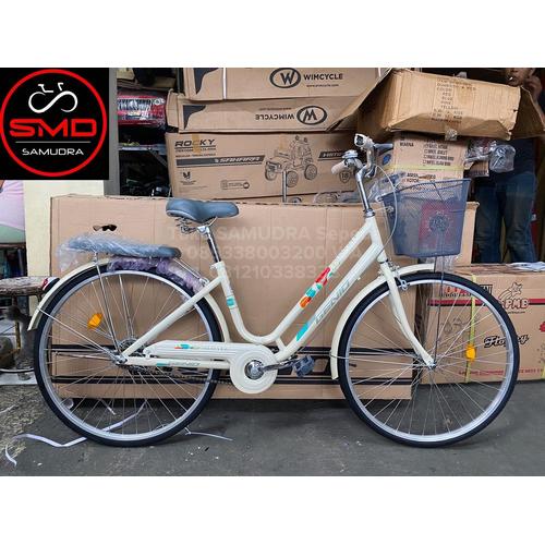 Jual Sepeda City Bike Mini Keranjang 26 Genio Celesta Single Speed BDG ...