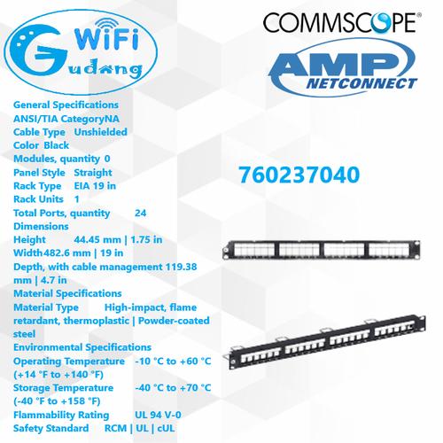 Jual AMP COMMSCOPE 760237040 Discrete Panel / Patch Panel 24-Port ...