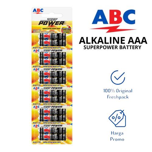 Jual 12 Pcs Battery ABC Alkaline AAA 1.5V Super Power Batterai Battre ...
