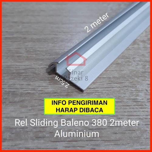 Jual Rel Sliding AS-380 2 m meter ALUMINIUM / Pintu Lemari Geser Rel Timbul - COKLAT 2 METER ...