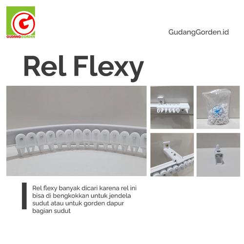 Jual Rel Batang Gorden Lengkung / bengkok Flexi 1,5m - Bracket Plafon ...