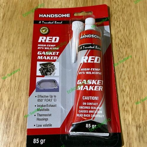 Jual Lem red silicone HANDSOME 85 GRAM Gasket maker asli 85 Gram ...