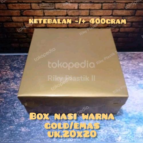 Jual Box nasi kotak warna gold/emas Uk.20x20 - Jakarta Selatan - Riky ...