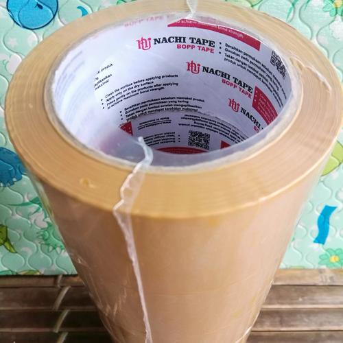 Jual Lakban NACHI/BODHI Tape 100 Yard 1 Slop/6 Roll Coklat/Bening/Fragile - Coklat 100 yard ...