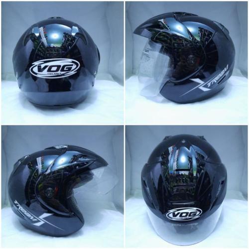 Jual HELM HALF FACE HELM VOG XTREAM SOLID HITAM METALIK - All Size ...