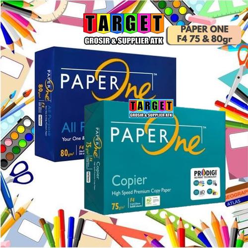 Jual PAPER ONE KERTAS HVS F4 / KERTAS PAPERONE 75gr 80gr - 75 - Kota ...
