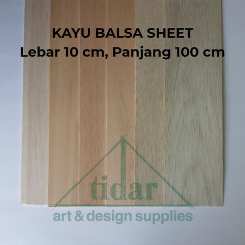 Jual Kayu Balsa Sheet L 10 CM P 100 CM - Balsa Lembaran - Papan ...
