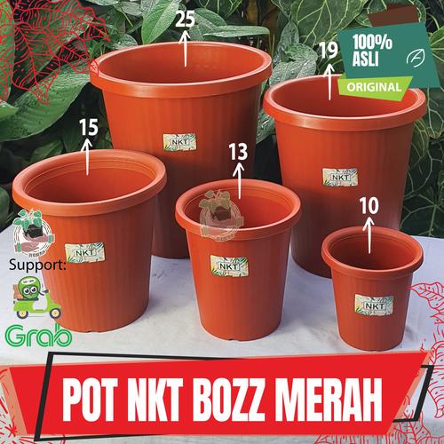 Jual Pot Bunga Tanaman Hias Tinggi NKT BOZZ Coklat Merah Bata Original ...