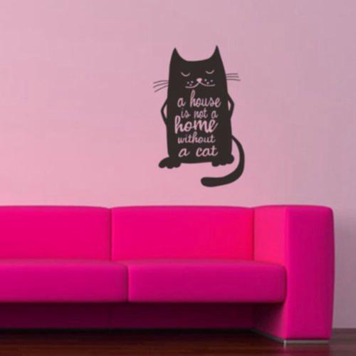 Jual Wall Cutting Sticker Cat Kucing Lates Dinding Kaca Tembok Rumah ...