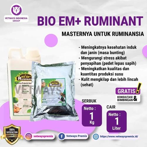 Jual Probiotik Bio EM Ruminant 1 L untuk Sapi Kambing Domba - Bubuk 1 L ...