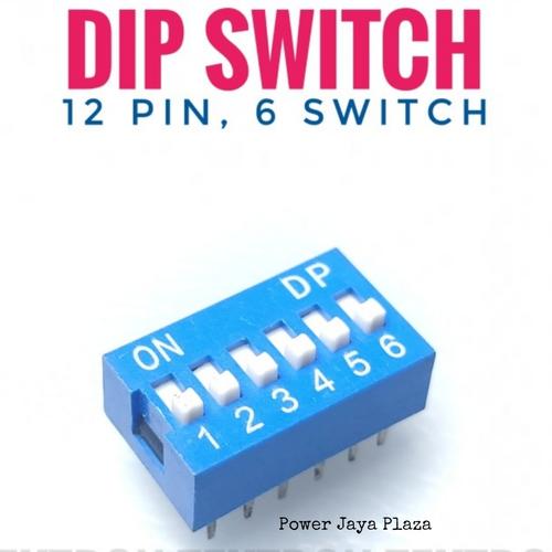 Jual DIP switch 6 position slide 12pin 6p 6sw Arduino digital set point ...