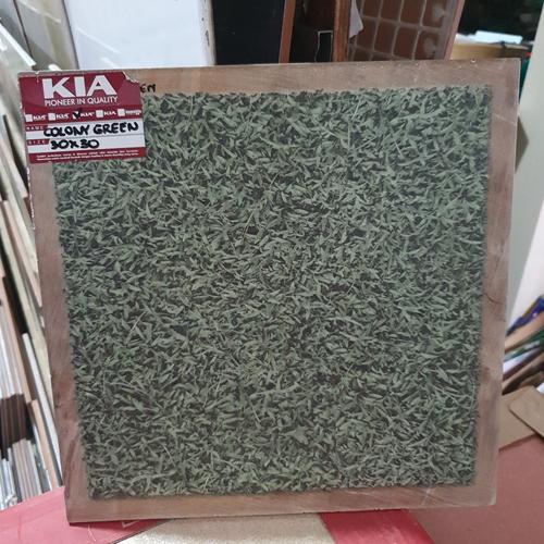Jual keramik lantai teras taman kia 30x30 colony green motif rumput ...