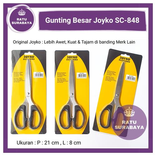 Promo Gunting Besar Joyko SC-848 Pemotong Kertas Paper Scissors Joyco ...