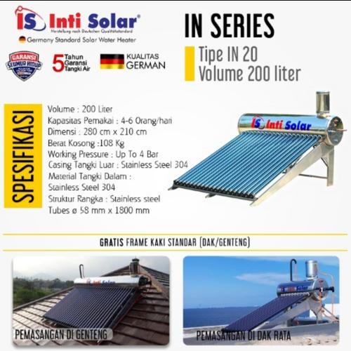 Promo Pemanas Air Solar Water Heater IntiSolar Inti Solar IN20 200 ...