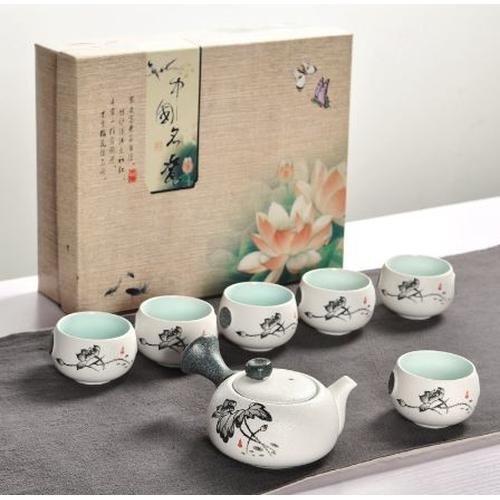 Jual TEAPOT SET LOTUS CLASSIC 6 CUP CERAMIC HAMPERS TEKO KERAMIK TEA ...