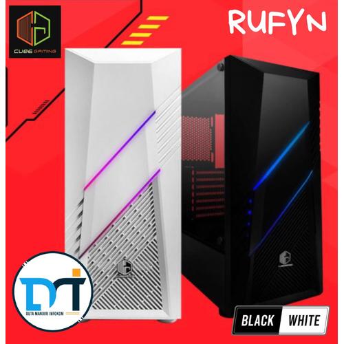 Jual Cube Gaming RUFYN - RGB Strip Tempered Glass Mid-Tower ATX Gaming ...