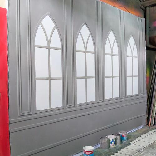 Jual background studio foto motif jendela abu2 UK 4x3m - Jakarta Timur ...