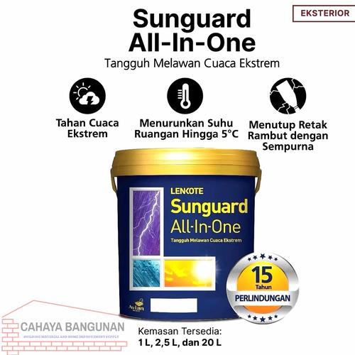 Jual CAT TEMBOK EXTERIOR PREMIUM LENKOTE SUNGUARD ALL IN ONE KALENG 1L ...
