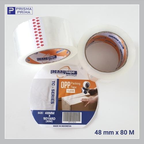 Jual Lakban Isolasi BERRY Plastik Putih Clear Bening Besar 2 Inch ...