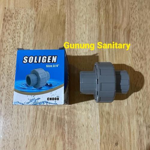 Jual Watermur PVC SOLIGEN 3/4" INCH / Watermur pompa plastik union ...