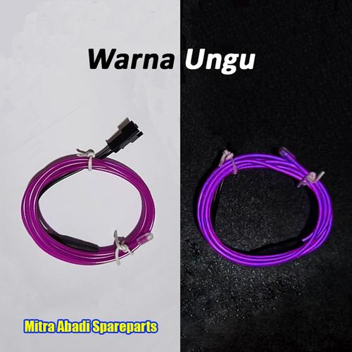 Jual Lampu EL Wire 1 METER LED Light + Kabel Soket Konektor SIAP PAKAI ...