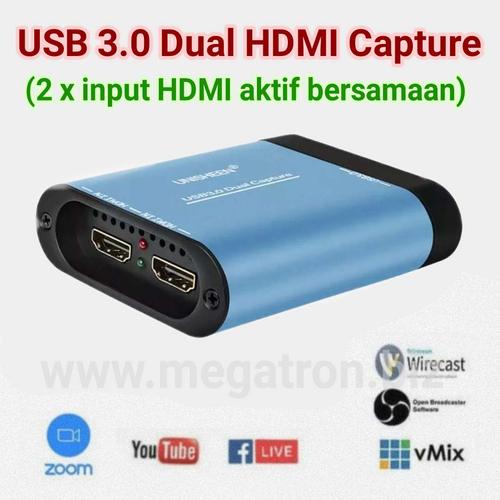Jual 2 x HDMI input USB 3.0 Video Capture Streaming - support vMix OBS ...