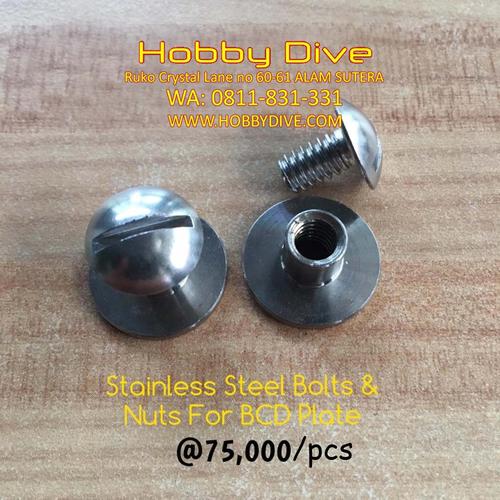 Jual Stainless Steel Bolts & Nuts For BCD Plate Scuba Diving Acc HD-277 ...