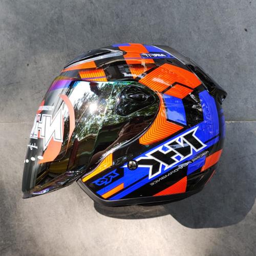 Jual HELM HALF FACE NHK R6 CORAK CUBE KACA PELANGI BENING PRIA WANITA ...
