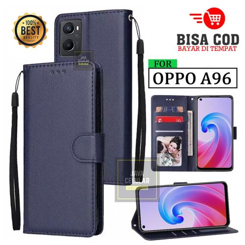 Promo New Oppo A96 Case Wallet Kulit Casing Dompet Case Wallet Leather ...
