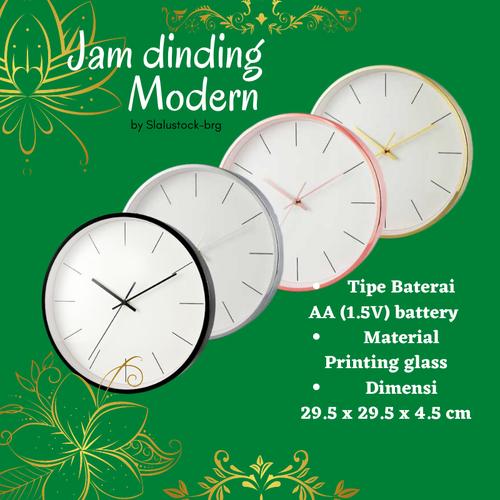 Jual Jam Dinding Bulat Besar Silent Movement Model Minimalis Modern ...