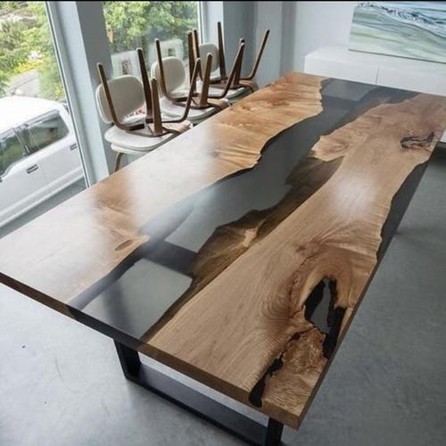 Jual Meja Resin Kayu Trembesi solid alami tebal 5cm 240 x 100 - Kab ...