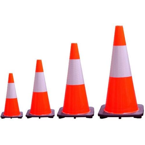 Jual Traffic cone base hitam 90cm / safety cone krucut jalan hitam ...