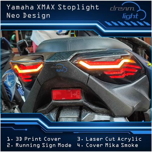 Jual Lampu Belakang Rem Stoplamp XMAX NeoDesign Custom 3D Print Sen ...