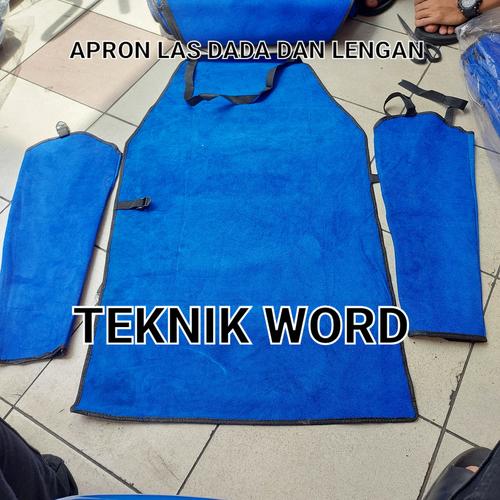 Jual APRON LAS DADA DAN LENGAN CELEMEK KULIT LAS/ APRON SET WELDING LAS ...