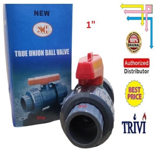 Jual true union ball valve socket soc pvc sch 80 1 inch epdm,cek kran ...