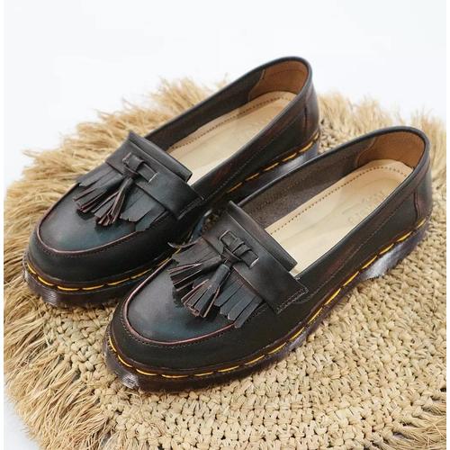 Jual Sepatu Dokmart Wanita Loafer Kulit New arivval - Hitam, 36 - Kota ...