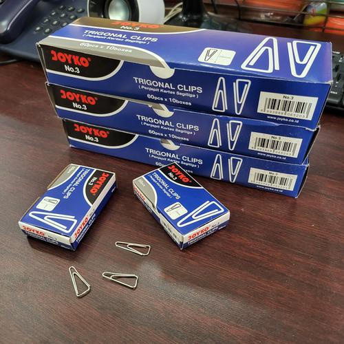 Jual Klip Kertas / Paper clip / Trigonal Clips Joyko NO: 3 - 1 PACK ...