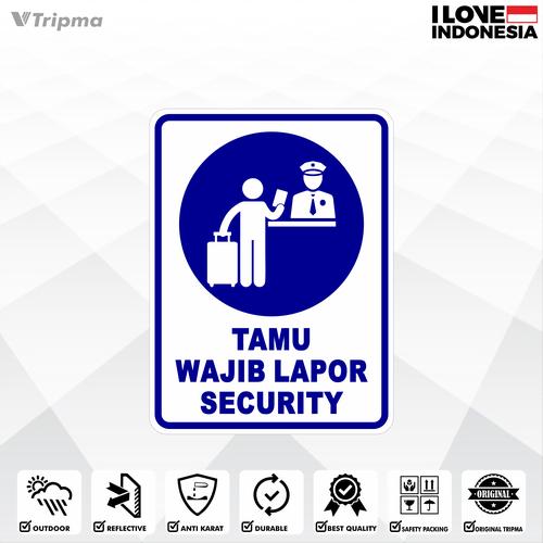 Jual Rambu Tamu Wajib Lapor Security 45cm x 60cm Plat Alumunium - Kota ...
