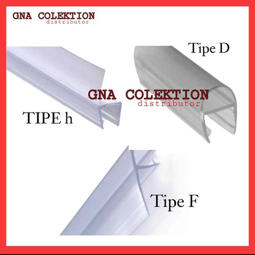 Jual clip seal pintu kaca 10mm 220cm water seal shower box seal pintu ...