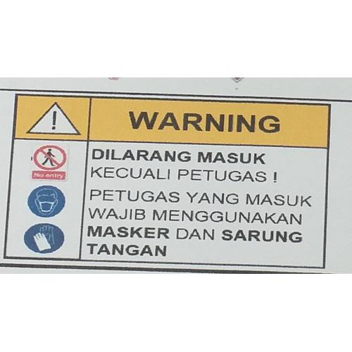 Jual Akrilik sign rambu warning dilarang masuk 30x40 cm sign rambu APD ...