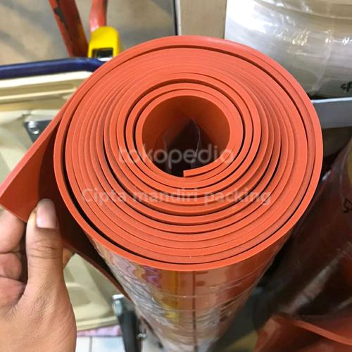 Jual Rubber sheet silicone red / merah lembaran 12mm x 50cm x 1mtr ...