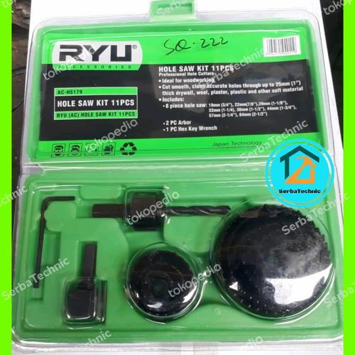 Jual RYU holesaw set kit 11 pcs mata bor lubang besi pipa HIDROPONIK kayu - Jakarta Pusat ...