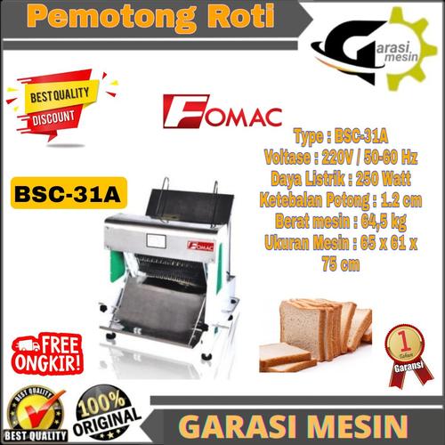 Jual Mesin Pemotong Roti Bread Slicer Mesin Potong Roti BSC-31A FOMAC ...
