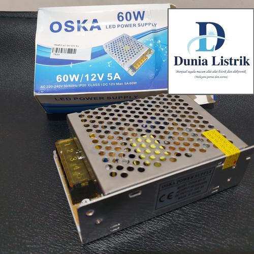 Jual trafo led strip ac dc 5a 12v 60w - Kota Madiun - Duntrix | Tokopedia