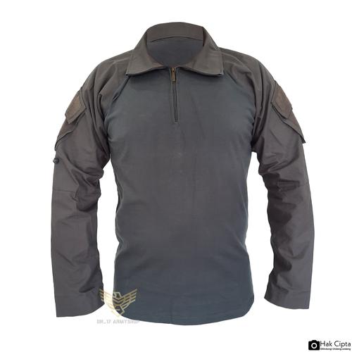 Jual combat shirt/kaos bdu/kaos tactical dark grey/abu tua lengan panjang - M - Kab. Bandung ...