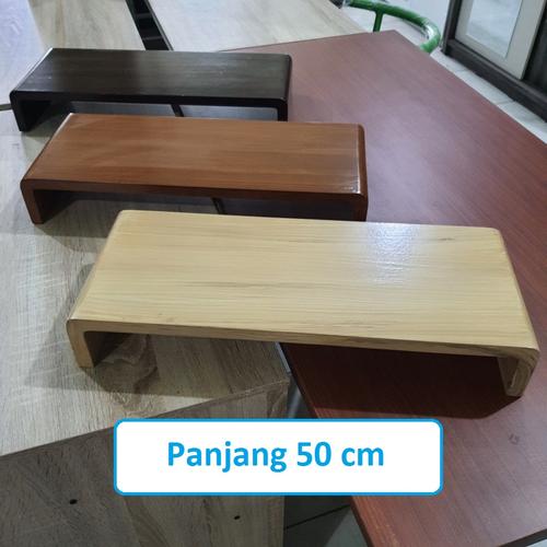 Jual Monitor Stand Kayu Sudut Bulat - Coklat tekstur kayu - Natural ...