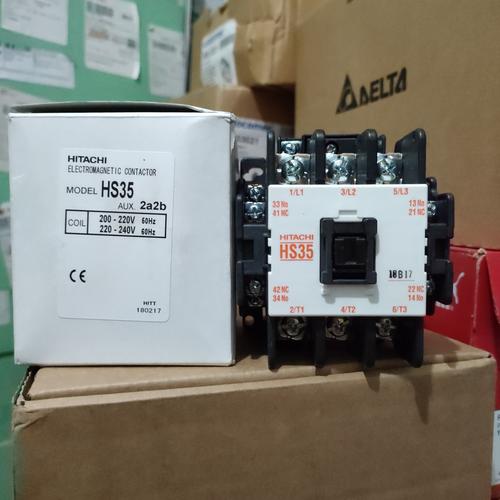 Jual Contactor HITACHI HS-35 50A 220V / Kontaktor Hitachi HS35 220Vac ...