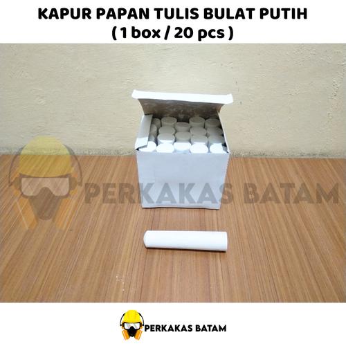 Jual KAPUR PAPAN TULIS WHITE CHALK KAPUR WARNA PUTIH BULAT BLACKBOARD ...