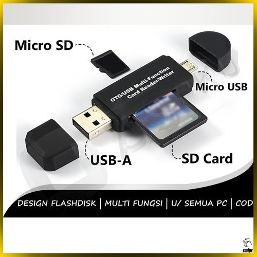 Jual Card Reader 2in1 Komputer PC Laptop USB Micro SD Adaptor SD Card ...
