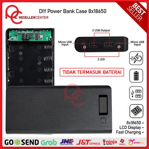 Jual DIY Power Bank Case 8x18650 2 Port + Display - A8 / Casing ...